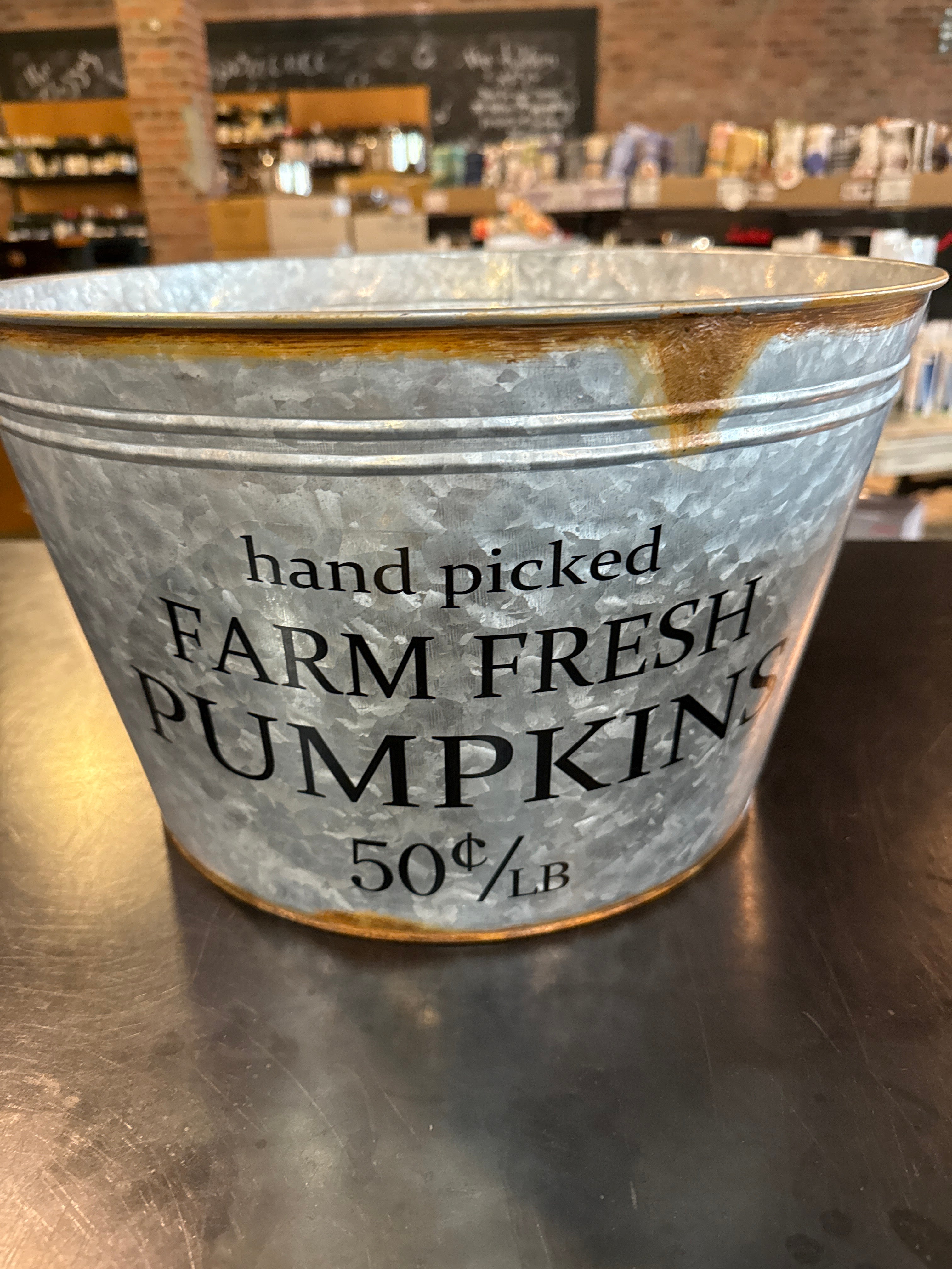 Fall Galvanized large Tub (Audrey’s) – The Culinary Stone