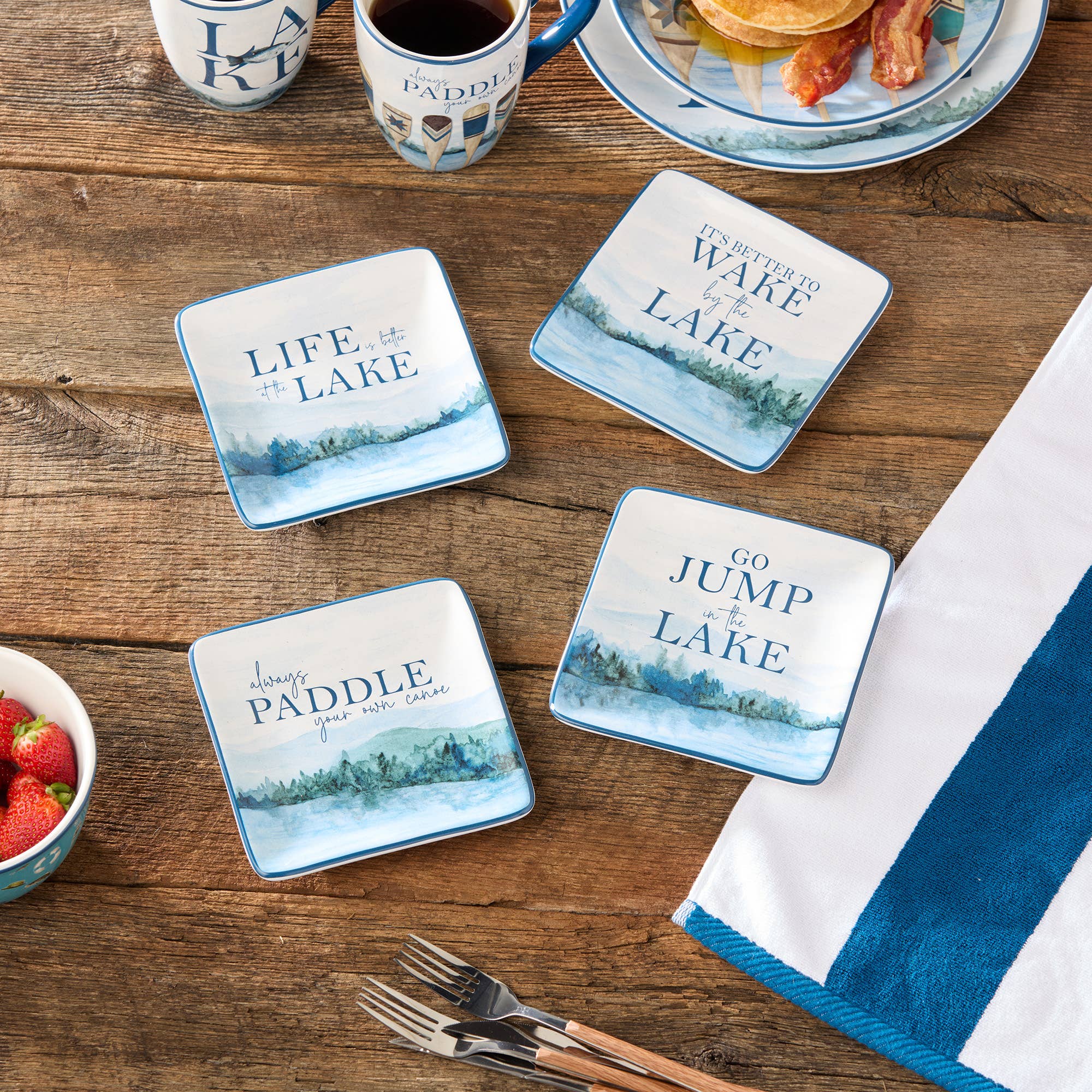 Wake At The Lake Canape Plate 6" asst. (Certified International) – The ...