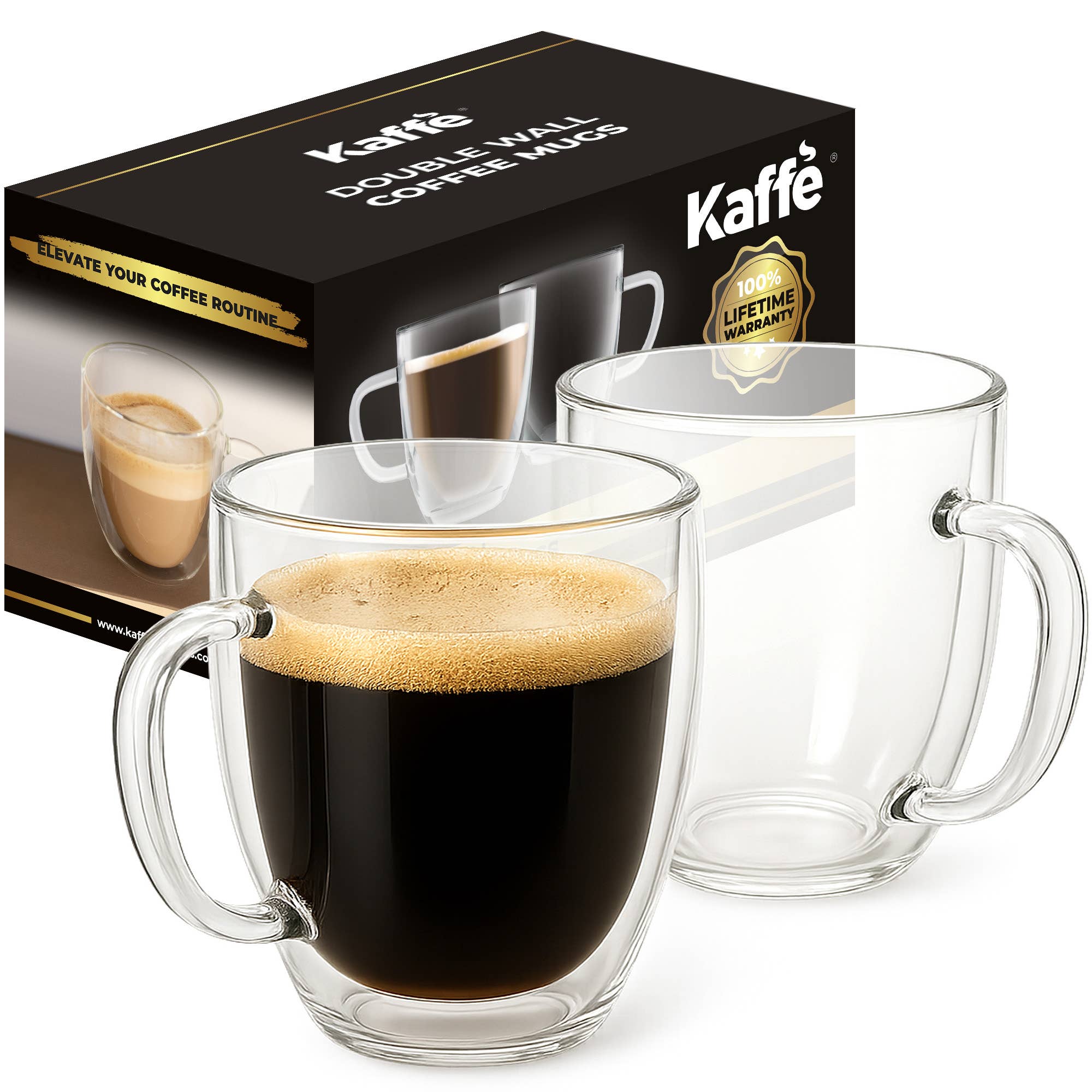 16oz Glass Coffee Mugs (Kaffe) – The Culinary Stone